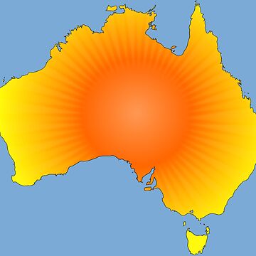 "Sunny Australia Map" Poster for Sale by Almdrs | Redbubble