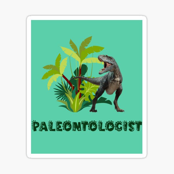 "Paleontologist, t-rex jungle design" Sticker for Sale by MiloHarris ...