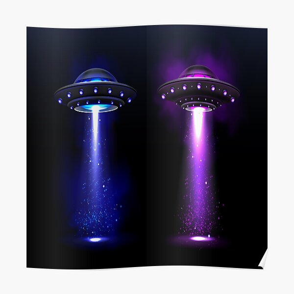 "Alien Spaceship" Poster for Sale by NewPrint | Redbubble