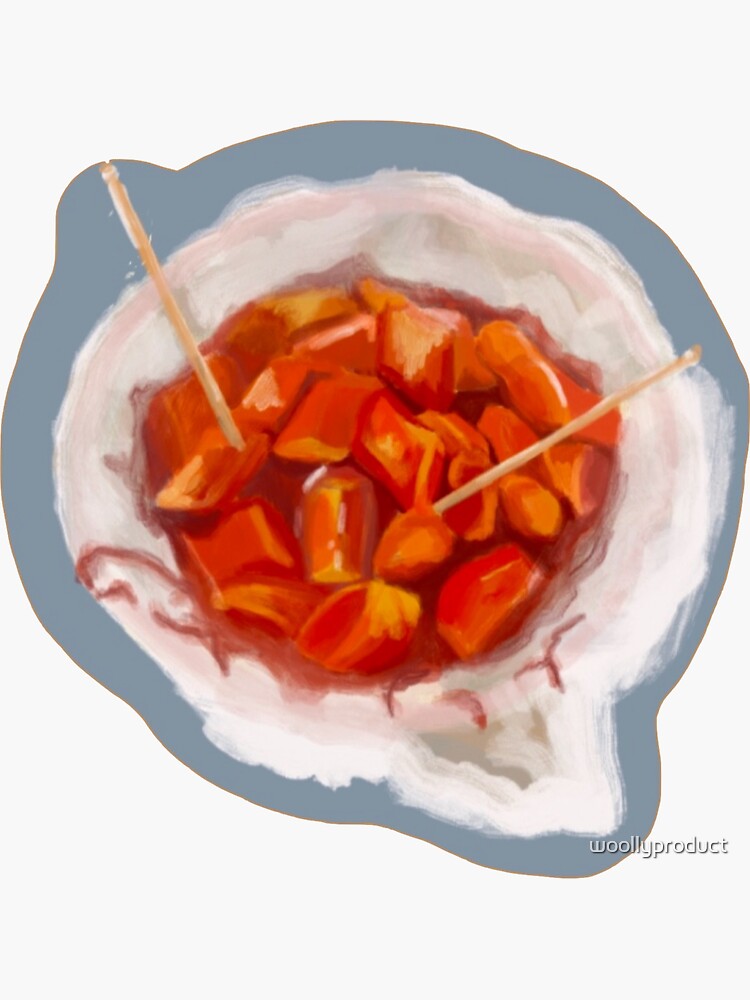 "Korean Food Tteokbokki " Sticker for Sale by woollyproduct | Redbubble