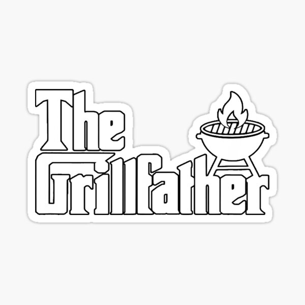 "Mens The Grillfather Funny Grilling Grill Father Dad Grandpa BBQ ...