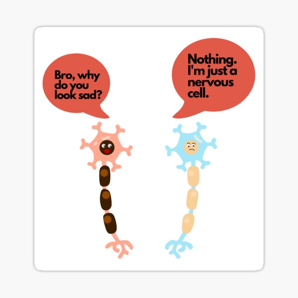 "neurons " Sticker for Sale by Quirknmore | Redbubble