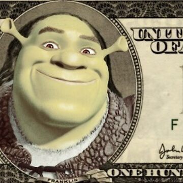 "$100 Shrek Bill" Sticker for Sale by onisam | Redbubble