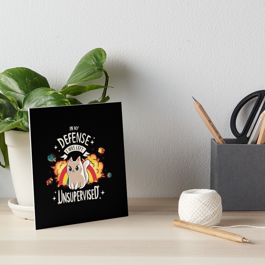 "Unsupervised Cat - Meme - Cat destroyer" Art Board Print by Typhoonic ...