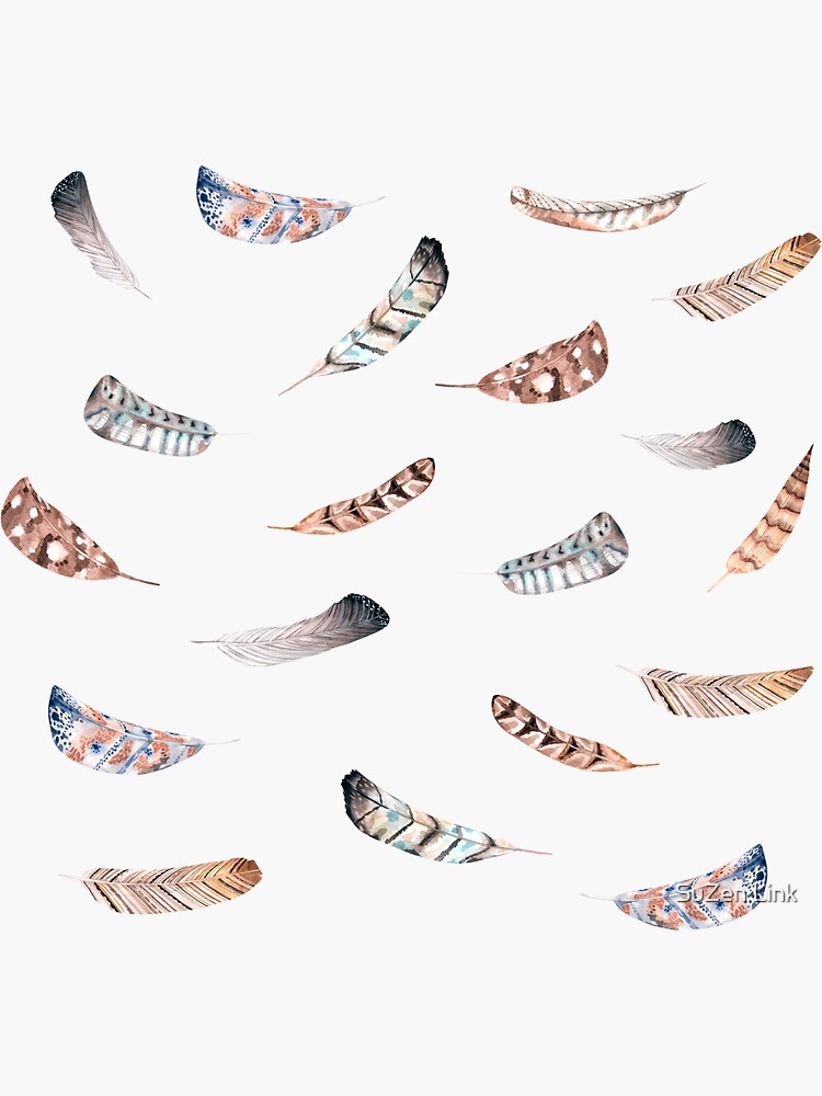 "Floating Feathers" Sticker for Sale by link2sue | Redbubble