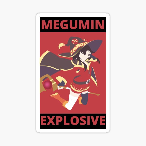 "Megumin Minimal" Sticker for Sale by narcocynic | Redbubble
