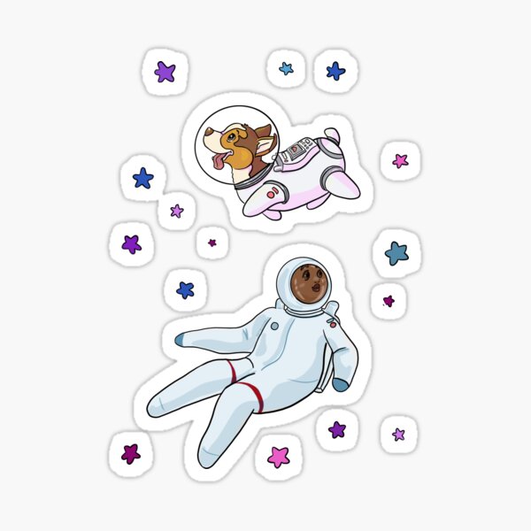 "Astronaut sticker pack" Sticker by artbysusant | Redbubble