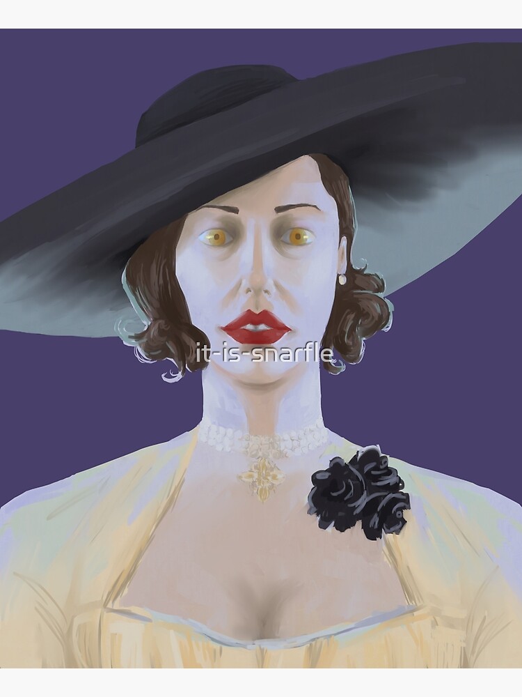 "Lady Dimitrescu portrait" Poster by it-is-snarfle | Redbubble
