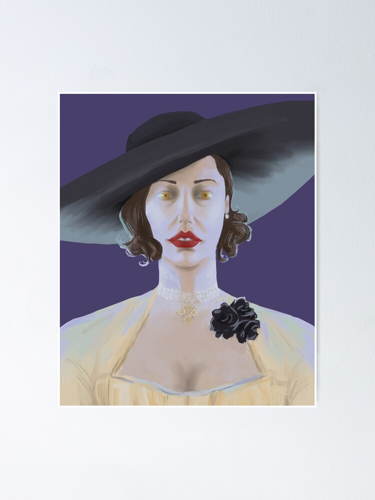 "Lady Dimitrescu portrait" Poster by it-is-snarfle | Redbubble