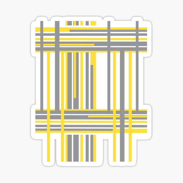 " Mil lines yellow and gray color of the year 2021" Sticker for Sale by ...