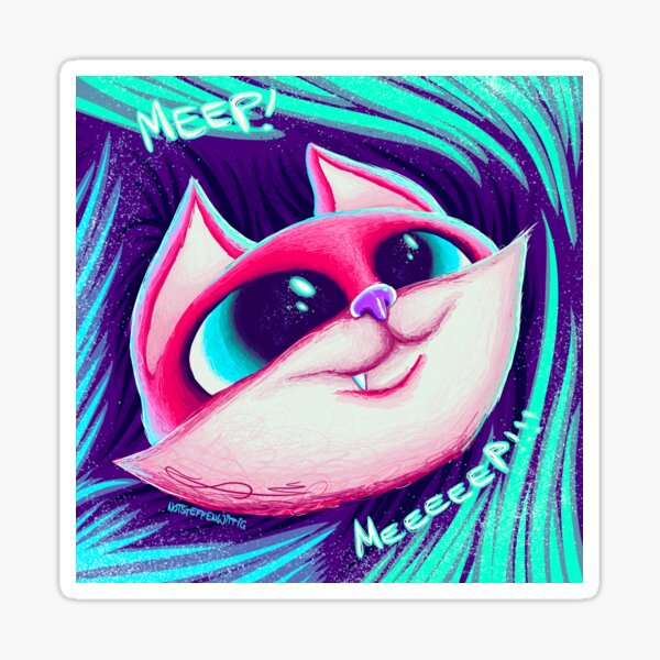 "Cat goes Meep" Sticker for Sale by steffenwittig | Redbubble