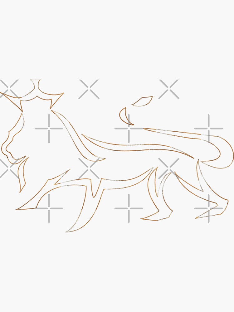 "Leo Season Gold Lion" Sticker by idrawlyricsuk | Redbubble