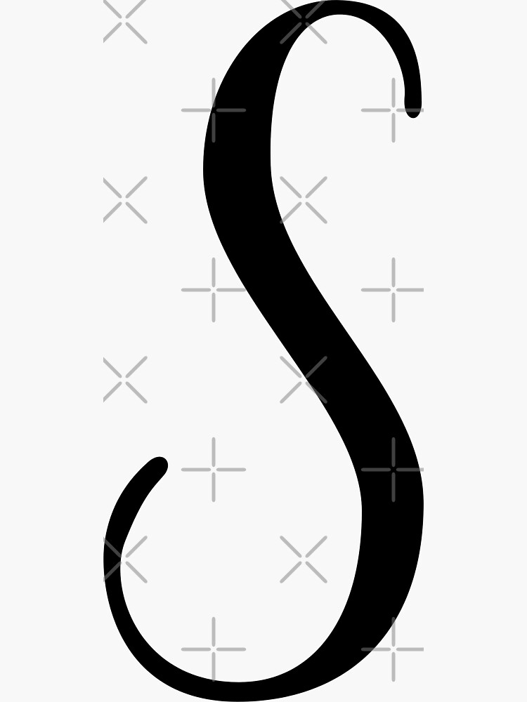 "Italic monogram letter s" Sticker for Sale by JustSeasons | Redbubble