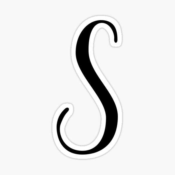 "Italic monogram letter s" Sticker for Sale by JustSeasons | Redbubble