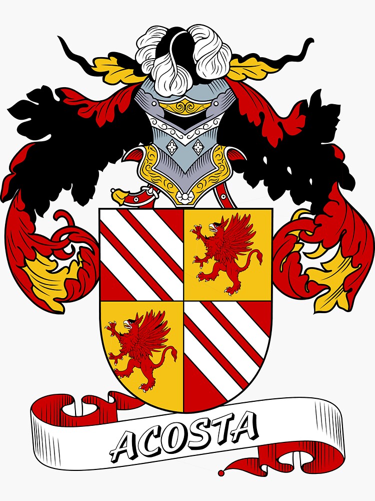 "Acosta" Sticker for Sale by HaroldHeraldry | Redbubble