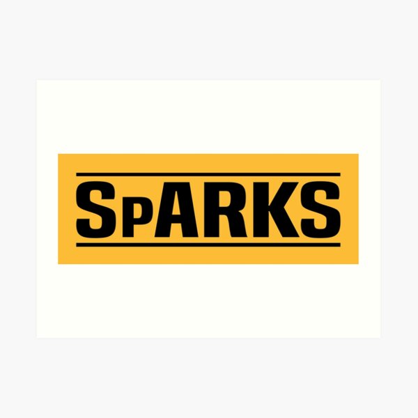 "sparks name in dewalt style logo" Art Print for Sale by rob-p | Redbubble