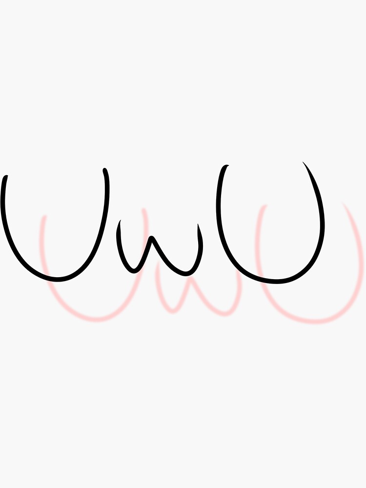 "Uwu happy and funny anime face emoticon / emoji " Sticker for Sale by ...