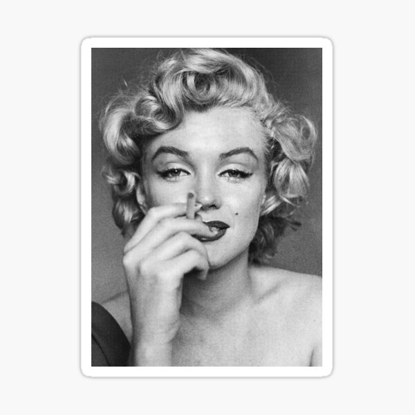 Pegatina «Marilyn Monroe 1950 icónico hermoso retrato vieja actriz de ...