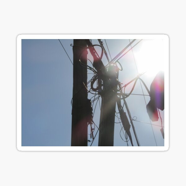 "Powerline pole" Sticker for Sale by photosbycassie | Redbubble
