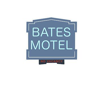 "Bates motel sign" Sticker by Marianag34 | Redbubble