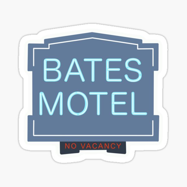 "Bates motel sign" Sticker by Marianag34 | Redbubble