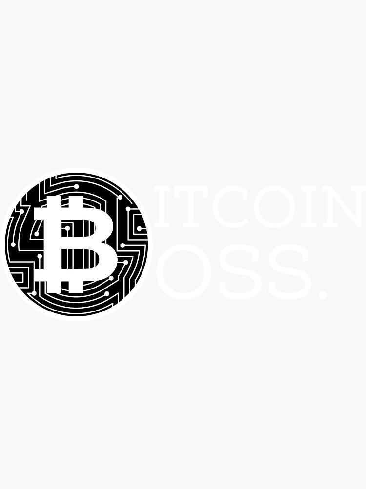 "Bitcoin Boss" Sticker for Sale by DanyMadelmont | Redbubble