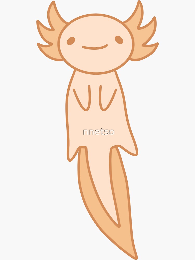 "Gold axolotl" Sticker for Sale by nnetso | Redbubble