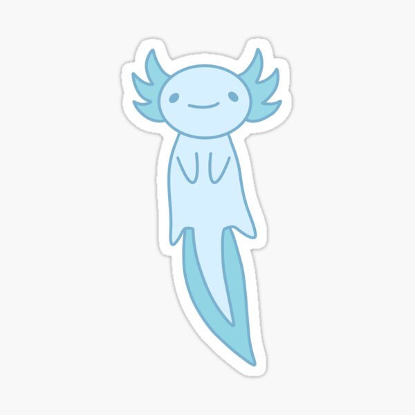 "Blue axolotl" Sticker for Sale by nnetso | Redbubble