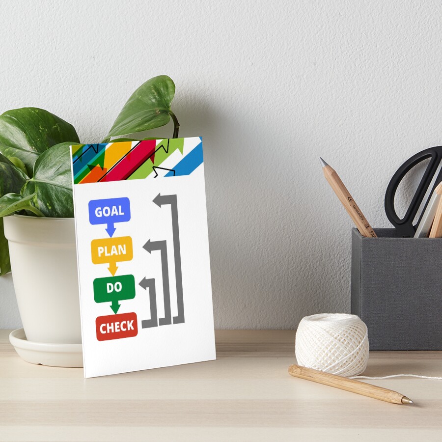 "Goal Plan Do Check" Art Board Print for Sale by thesmartot | Redbubble