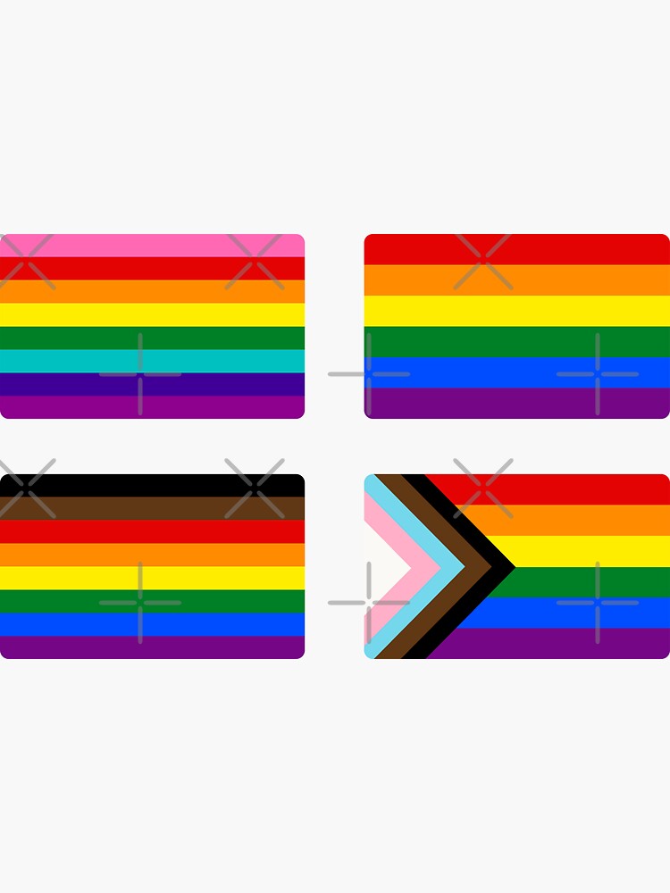 Gay Pride Flags Sticker Pack Sticker For Sale By Blurrylester Redbubble