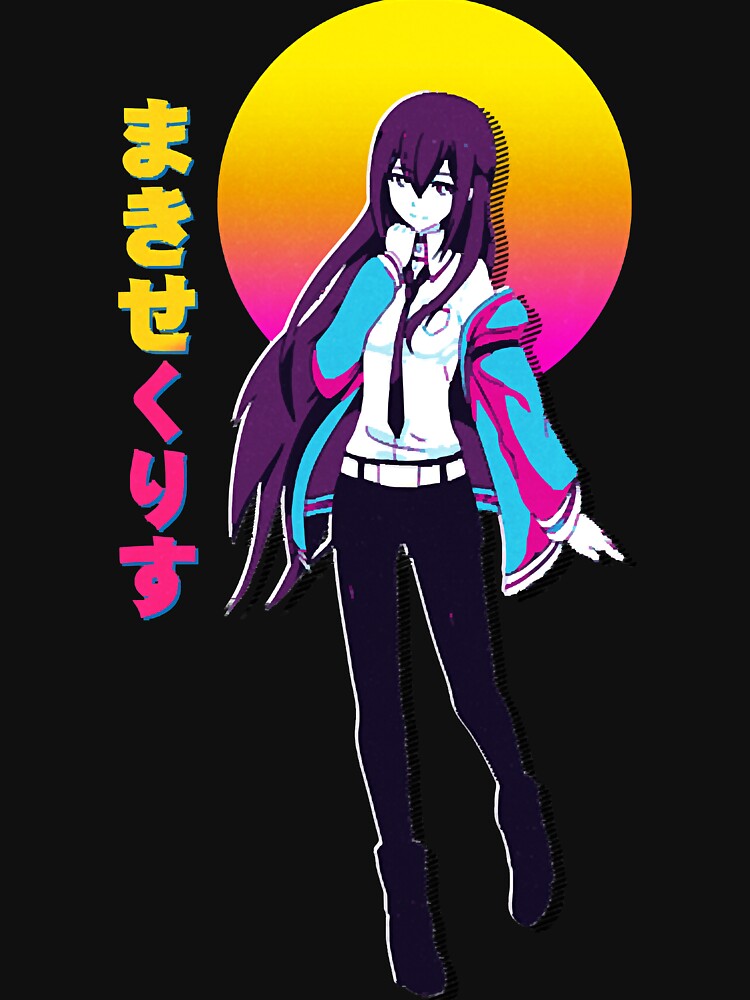 Kurisu Makise Steins Gate Anime Vaporwave T Shirt For Sale By