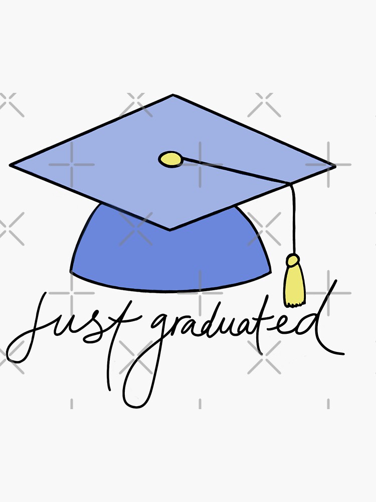 "Just Graduated (graduation cap with tassel)" Sticker for Sale by Thank ...