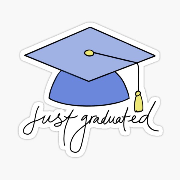 "Just Graduated (graduation cap with tassel)" Sticker for Sale by Thank ...