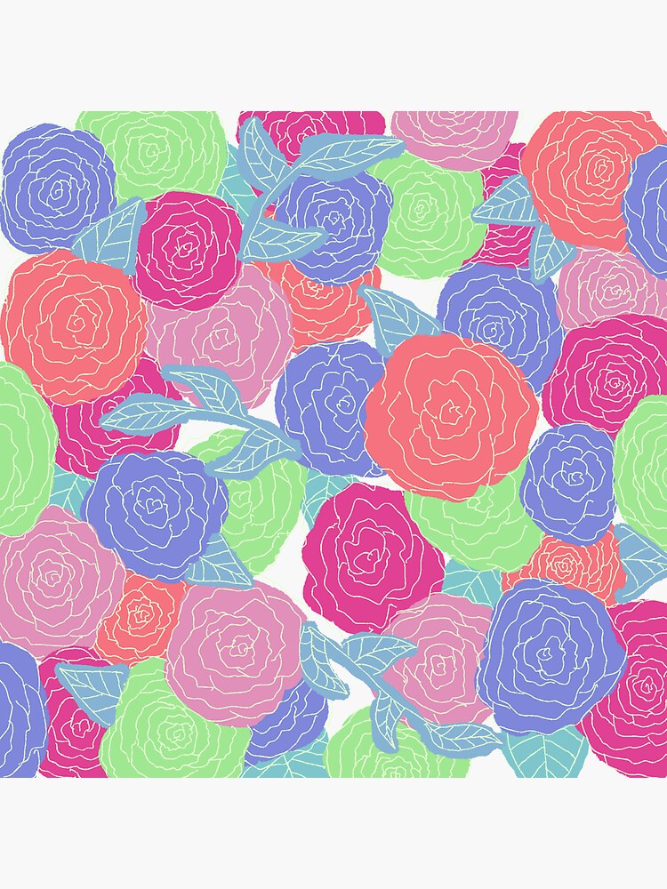 "Flower Design - Flourish Color Palette " Sticker for Sale by ...