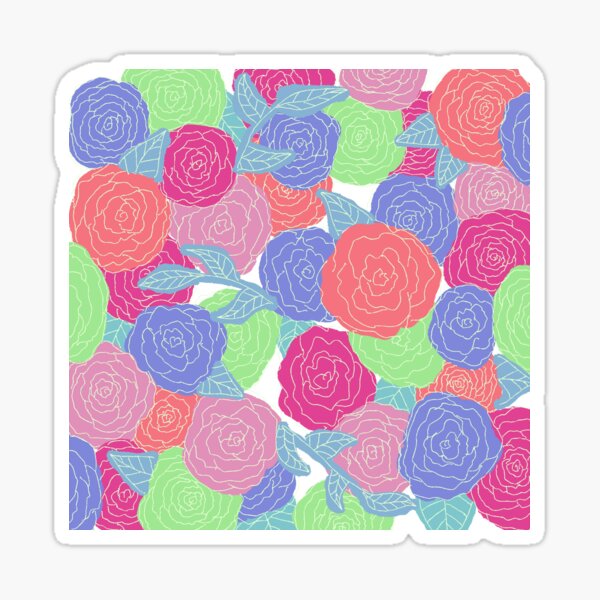 "Flower Design - Flourish Color Palette " Sticker for Sale by ...