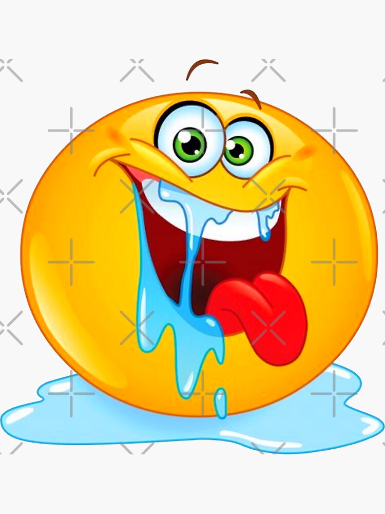 "Drooling Emoji" Sticker for Sale by didulidu | Redbubble