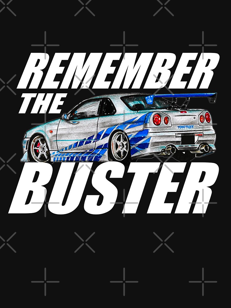"Remember The Buster R34 Skyline " T-shirt for Sale by NerdCulture ...
