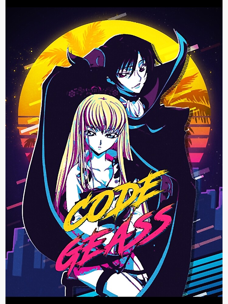 "Lelouch & C.C Code Geass Anime 80s Retrowave " Poster by ...