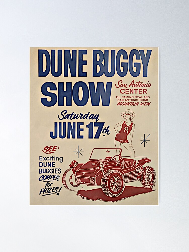 "Vintage Dune Buggy Show Poster - Aged" Poster for Sale by SimonAllen ...