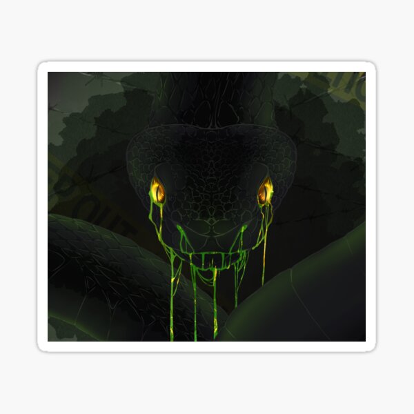 "Snake: Dripping Venom" Sticker for Sale by Glassi-sea | Redbubble