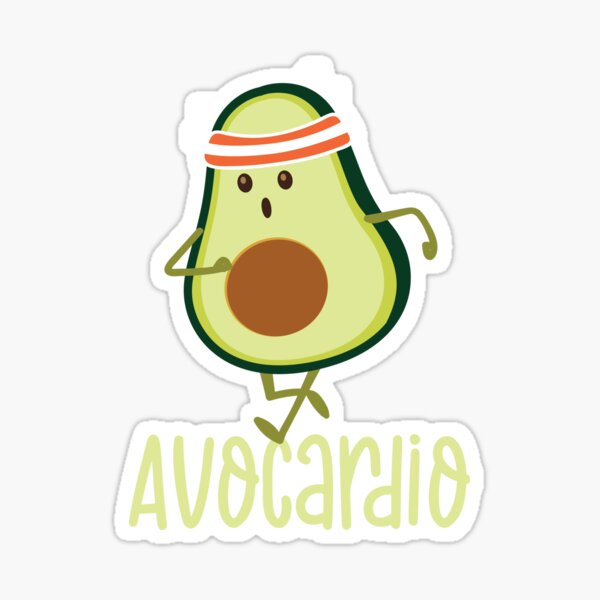 "Avocardio" Sticker for Sale by art-experiment | Redbubble