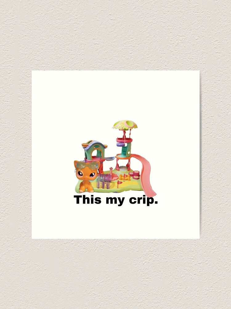 "Littlest pet shop this my crip cat kitten lps meme" Art Print by ...