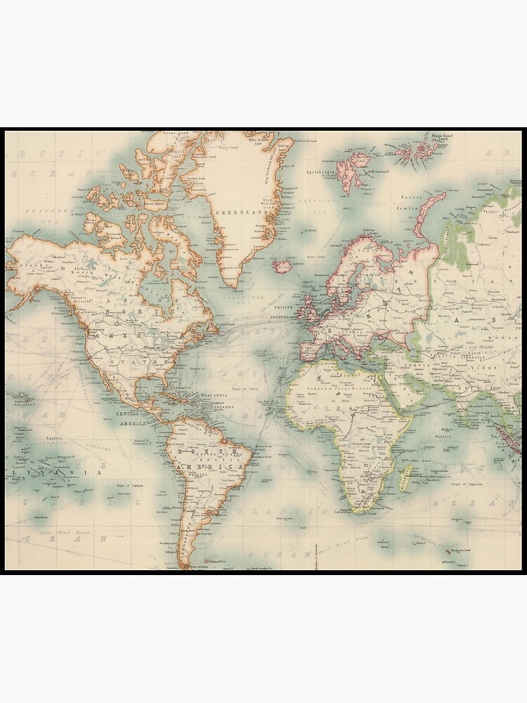 "Vintage Map of The World (1911)" Throw Blanket for Sale by ...