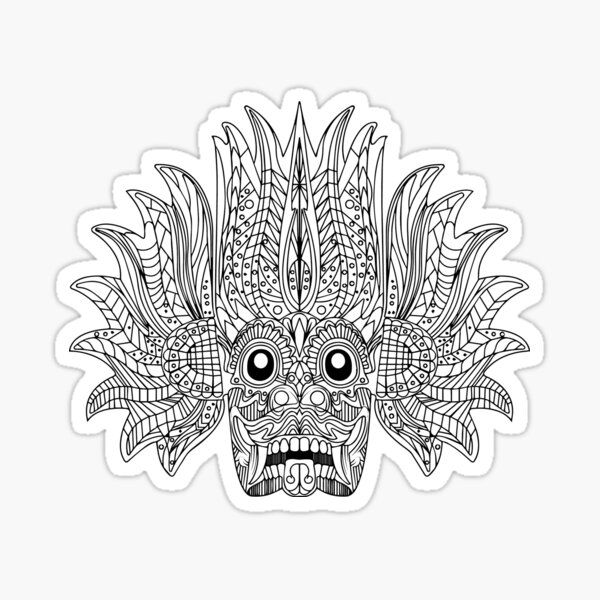 "Sri Lankan Yaka - Devil mask" Sticker for Sale by GeepoxCreations ...