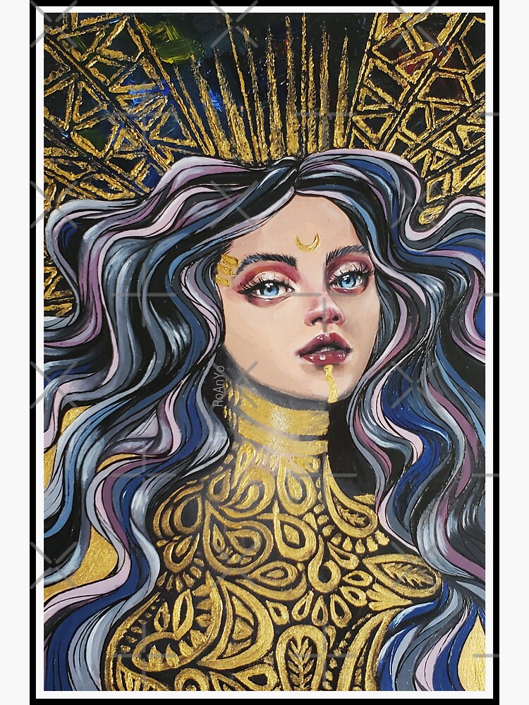 "Juniper Purple Haired Goddess" Sticker for Sale by RoAnYo | Redbubble