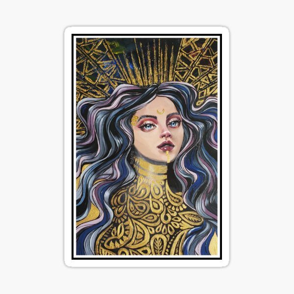 "Juniper Purple Haired Goddess" Sticker for Sale by RoAnYo | Redbubble
