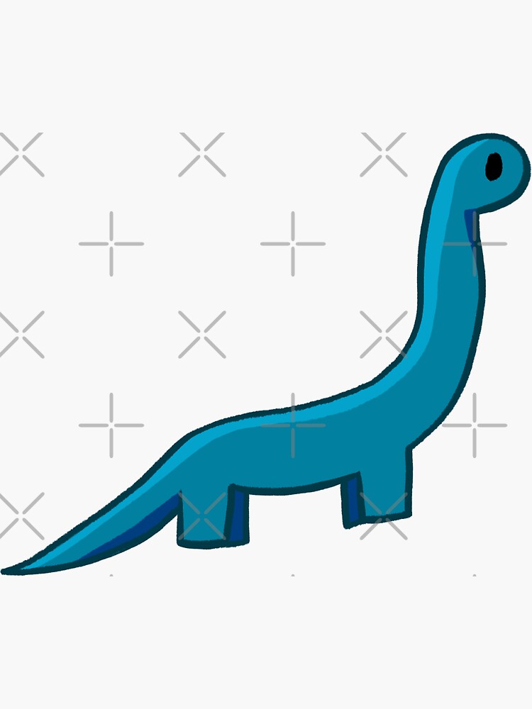 "Little blue dinosaur " Sticker for Sale by P4perpage | Redbubble