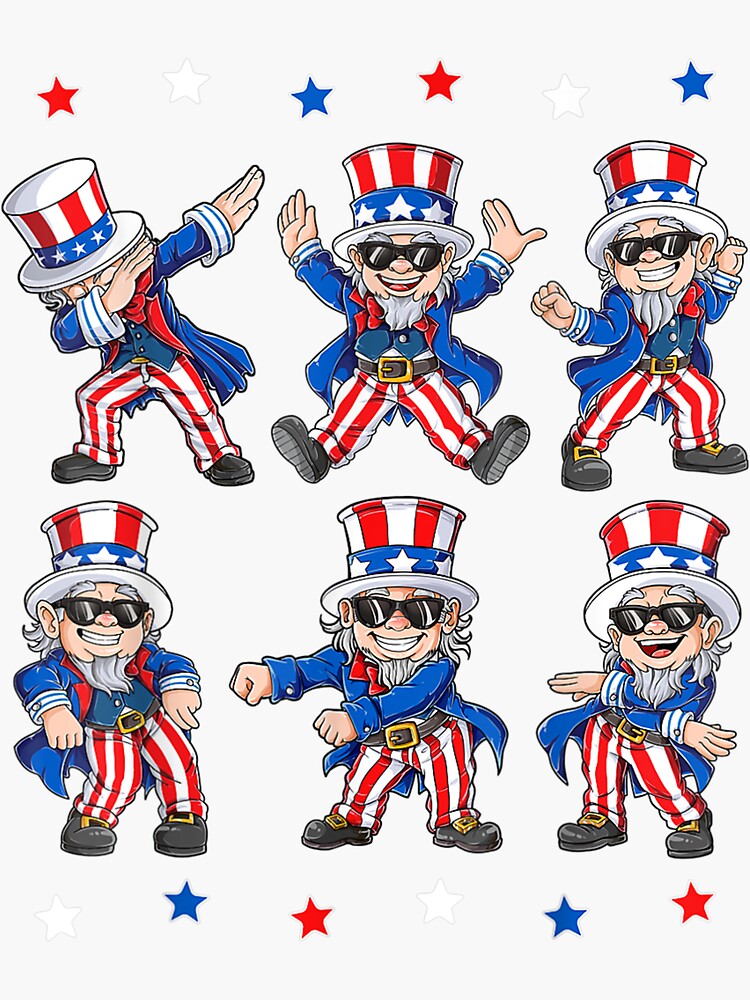 "Dancing Uncle Sam 4th of July Boys Girls Kids Funny Dance T-Shirt ...