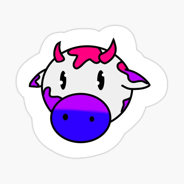 "Bi Cow" Sticker for Sale by AVSundstrom | Redbubble