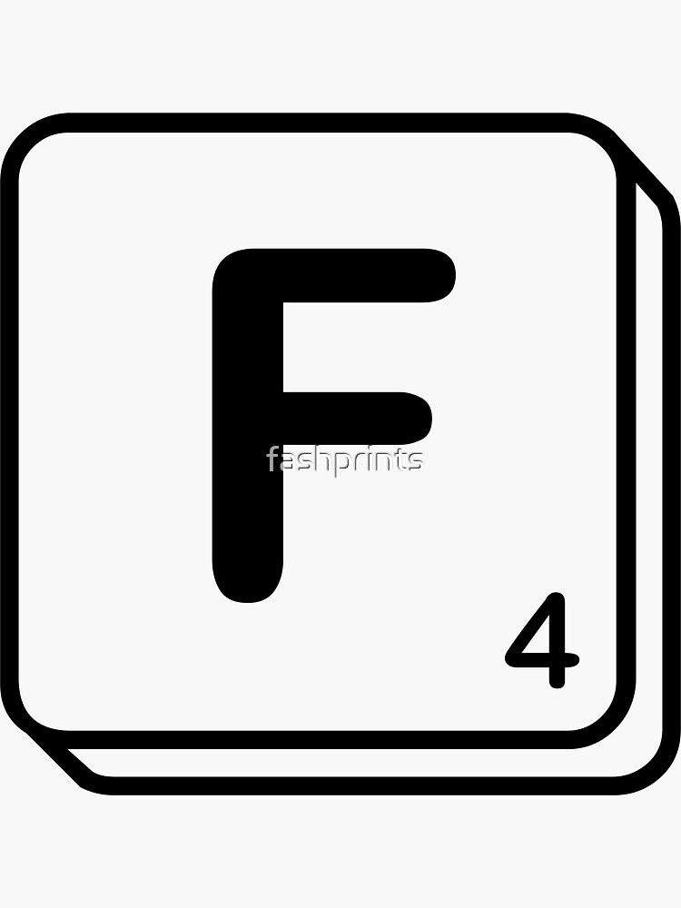 "F scrabble print" Sticker by fashprints | Redbubble